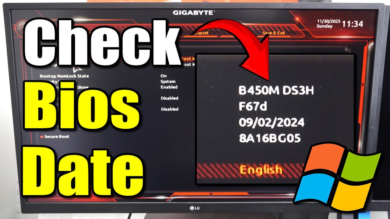 How to Check your Bios Version on Date in Bios menu on Windows PC (Best ...