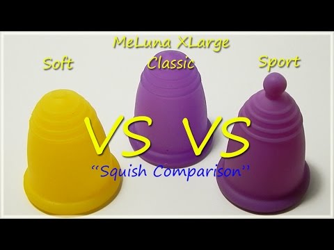 MeLuna Soft, Classic, and Sport XL "Squish" - Menstrual Cups - YouTube