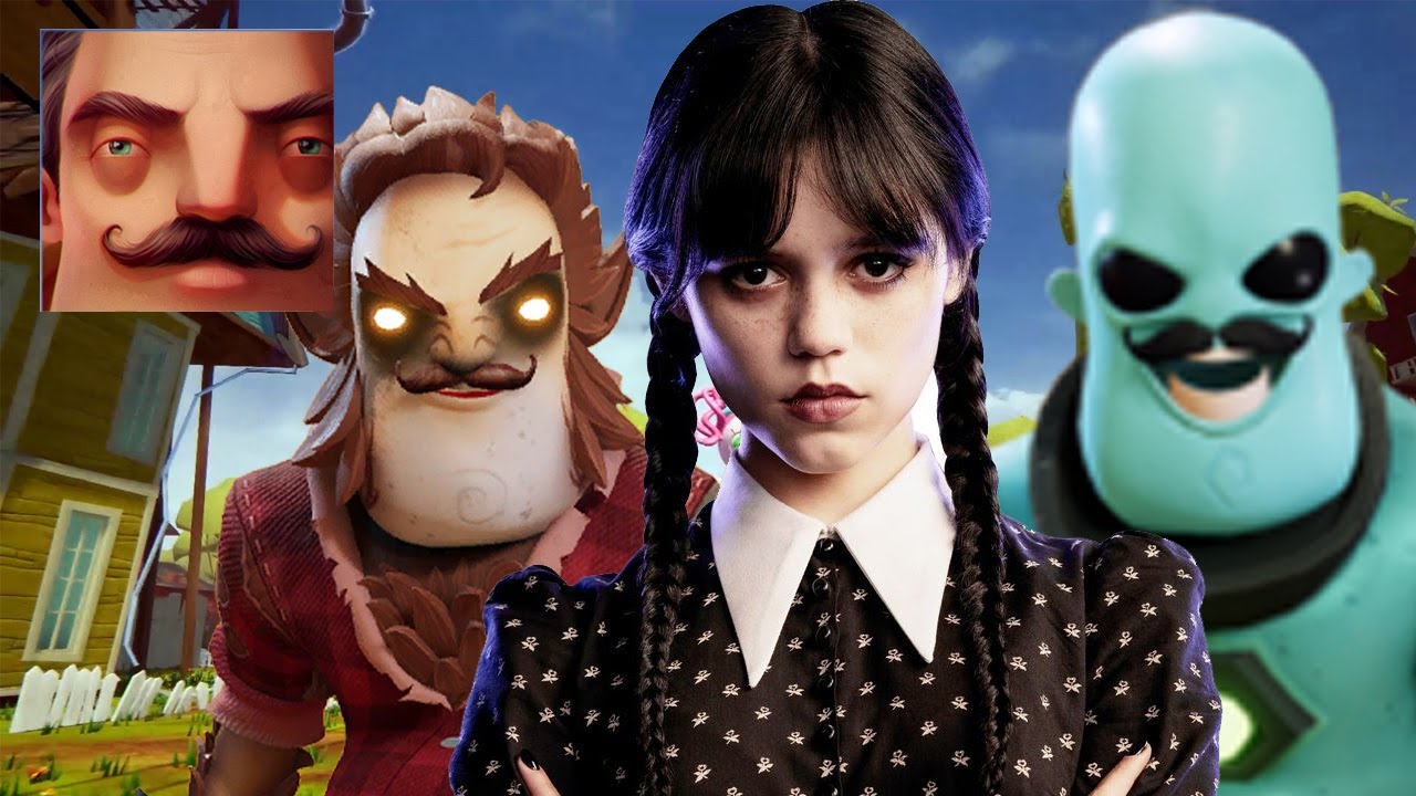 Hello Neighbor - New Secret Neighbor Alien Wolverine Wednesday Addams ...