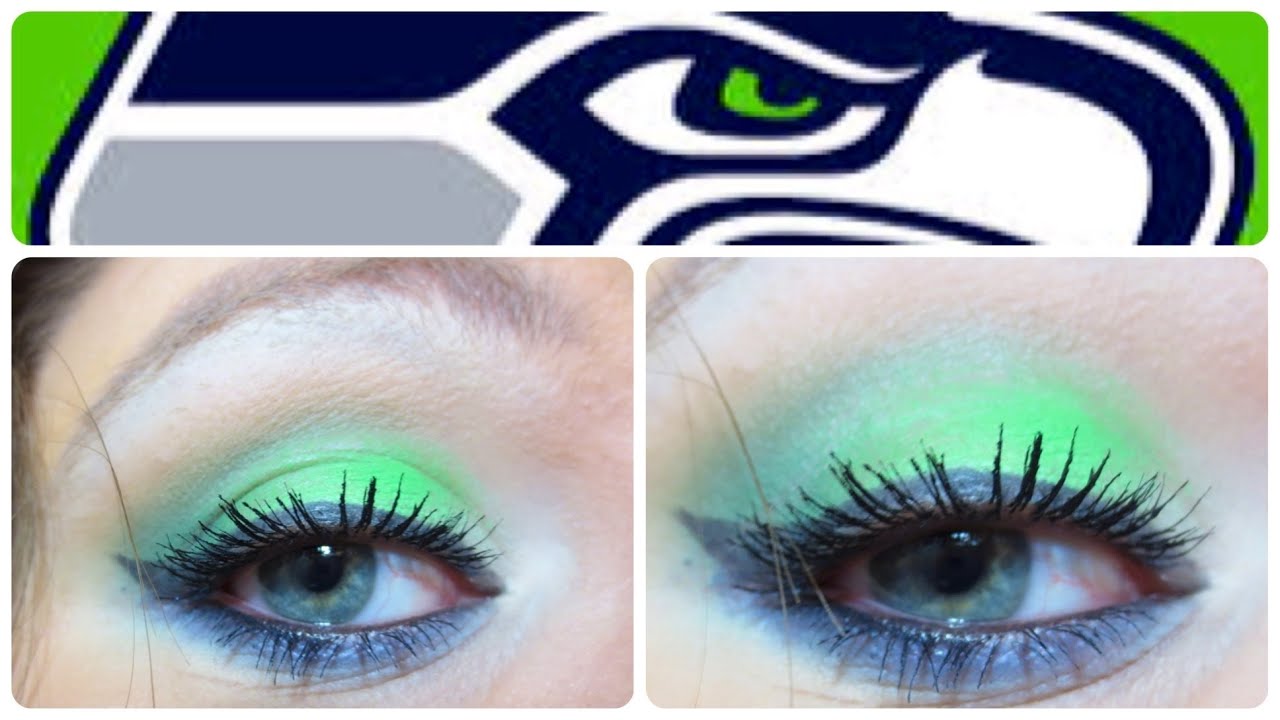 SEATTLE SEAHAWKS SUPERBOWL INSPIRED LOOK | MAKEUP TUTORIAL - February 2 ...