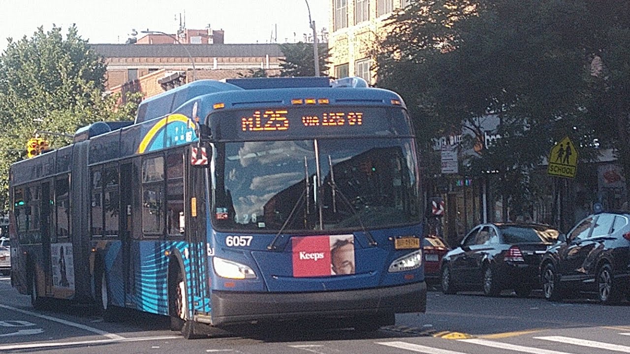 MTA NYCT bus: 2017 New Flyer XD60 #6057 on the M125 At East 138 street ...