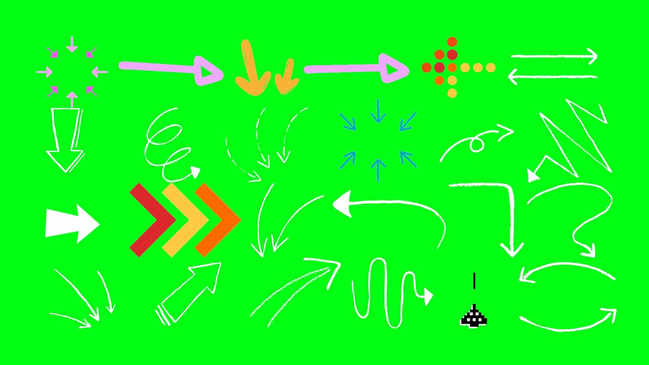🔴 ARROW OVERLAY PACK 7 Animation Effects GREEN SCREEN - YouTube