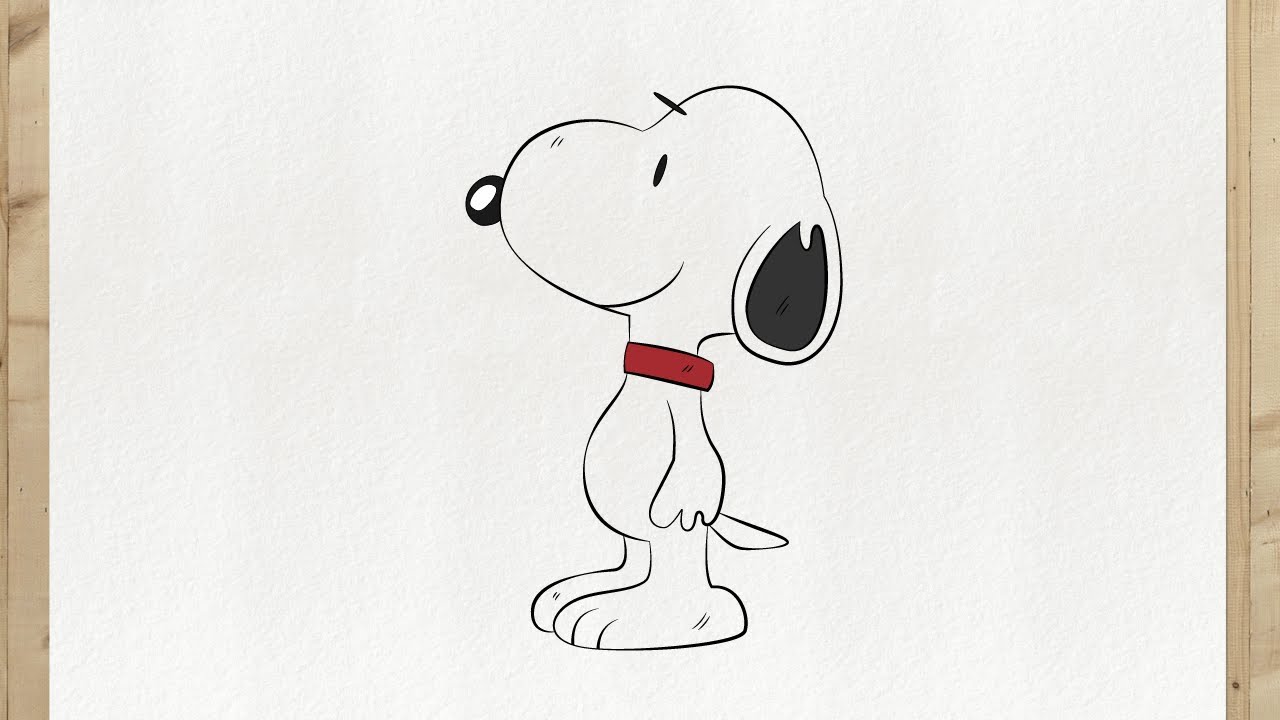 HOW TO DRAW SNOOPY EASY - YouTube