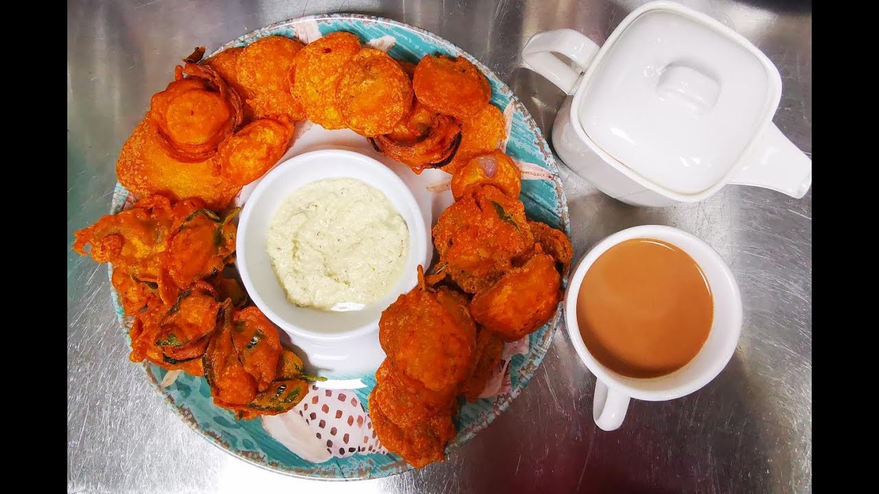 3 types of bajji | Onion bajji | Pasalai Keerai Bajji | Karpuravalli ...