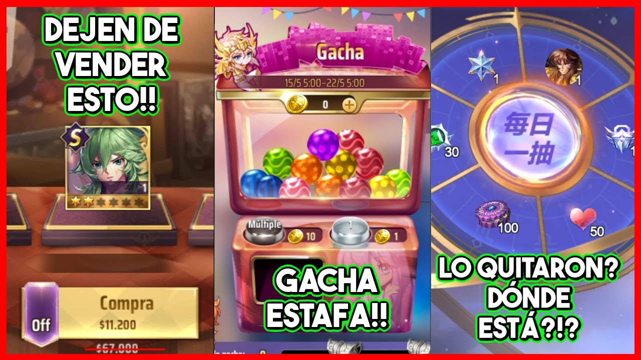 La maquina gacha de ARAYA ES UNA ESTAFA!! - Quitaron un evento SIN ...