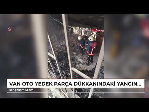 VAN Oto yedek parça dükkanındaki yangın korkuttu