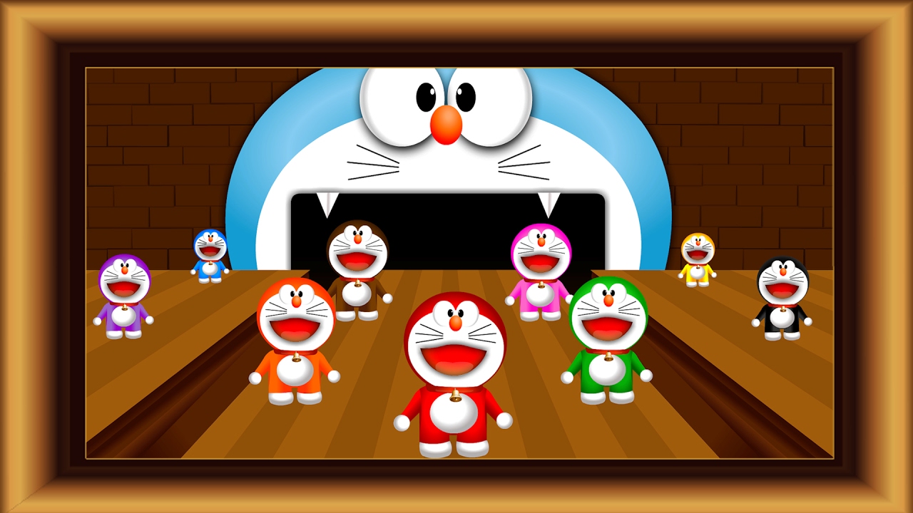 Learn colors with bowling Doremon. Videos for Toddler Babies Pre school ...