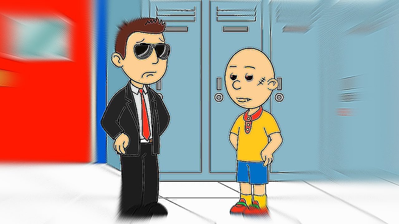 Evil Caillou Pushes Rack Animate Into His Locker/Grounded - YouTube