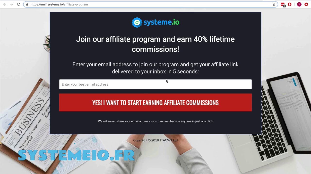 How to create your affiliate program with systeme io - YouTube