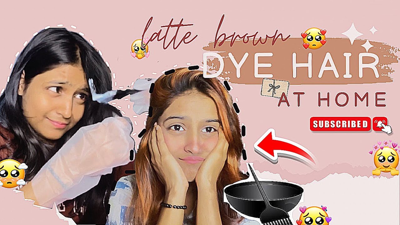 “HAIR DYE” at home 🥹 ️ LATTE BROWN || IN SHORT HAIR 😭🫶🏻 - YouTube