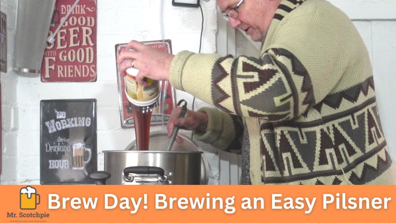 Brew Day! Brewing an Easy Pilsner - YouTube