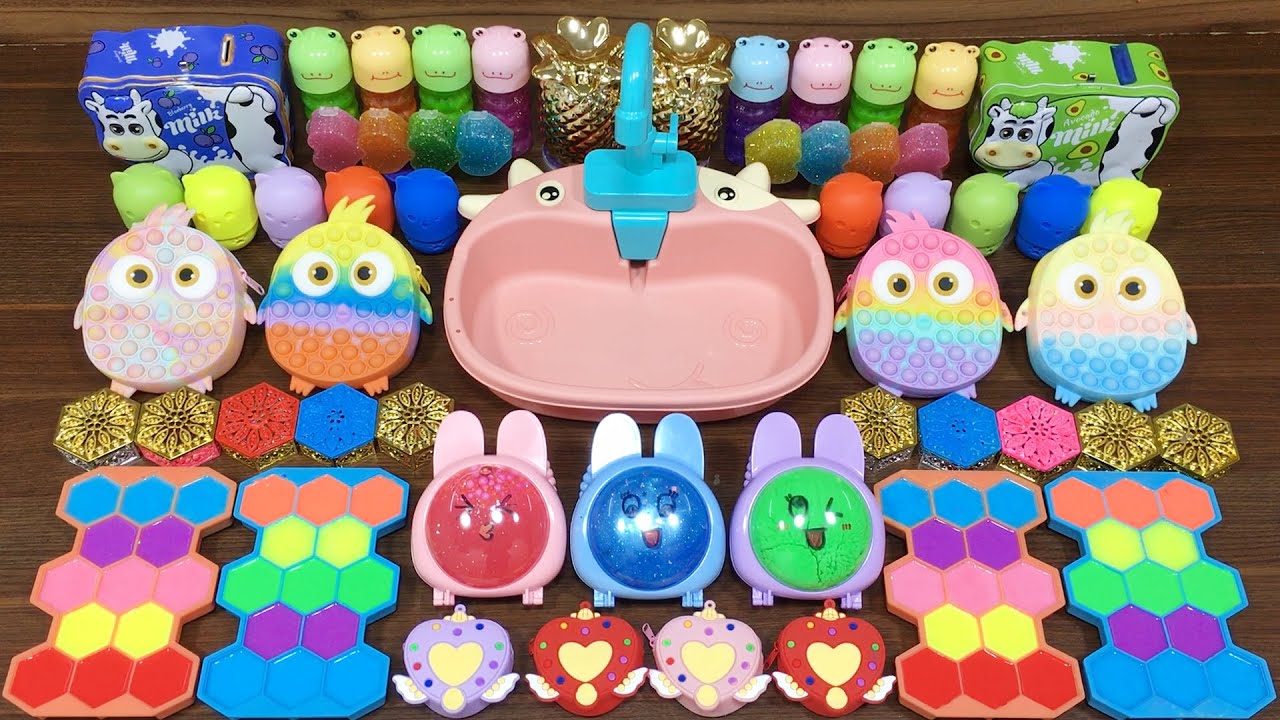 ANIMAL slime!!!Mixing random into STOREBOUGHT slime!!!Satisfying slime ...