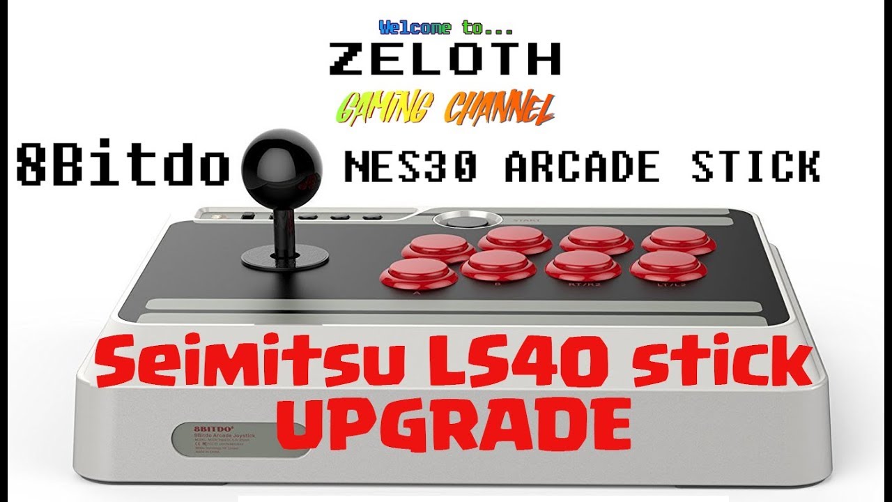8bitdo Arcade Stick - Seimitsu LS40 upgrade - YouTube