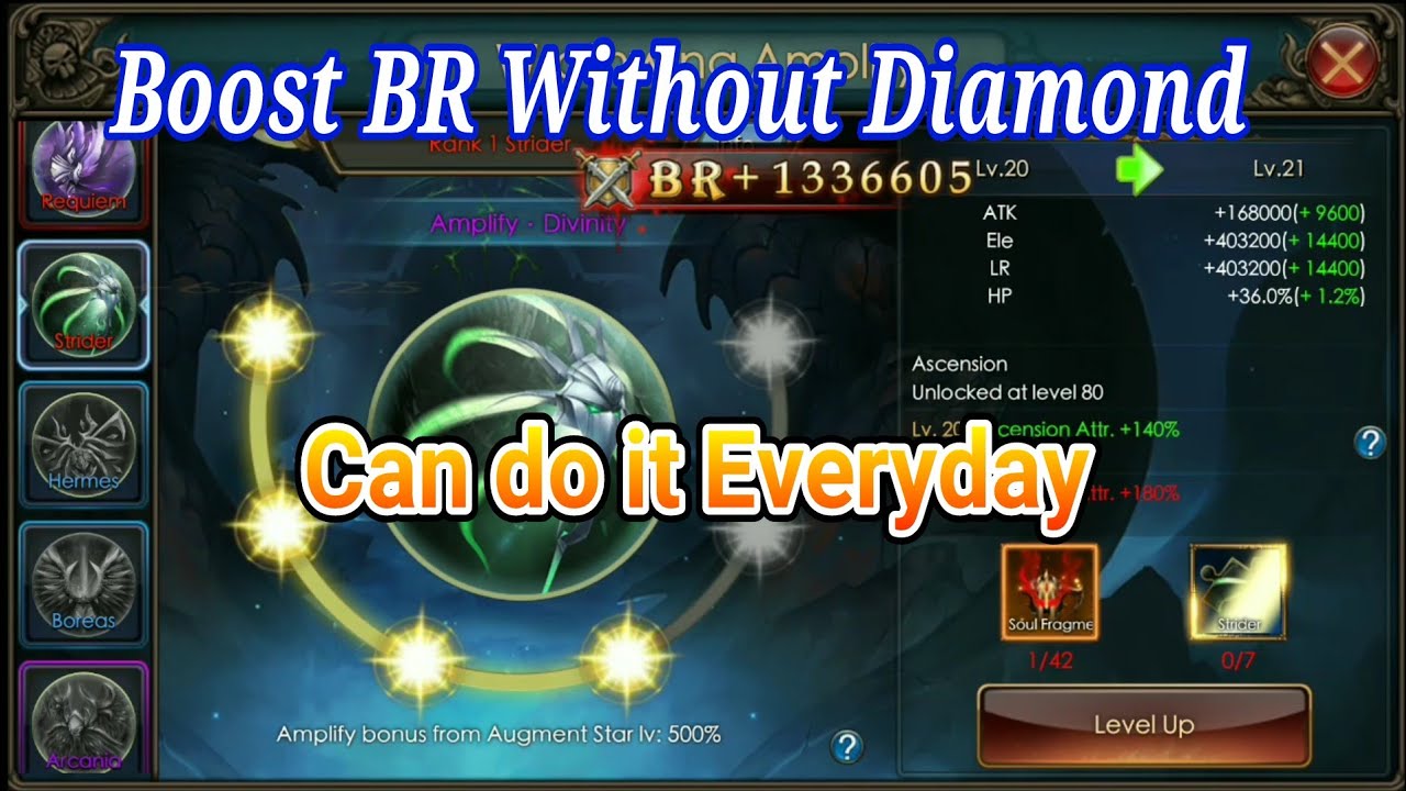 Boost BR without Diamond! Can do it everyday Legacy of Discord - YouTube