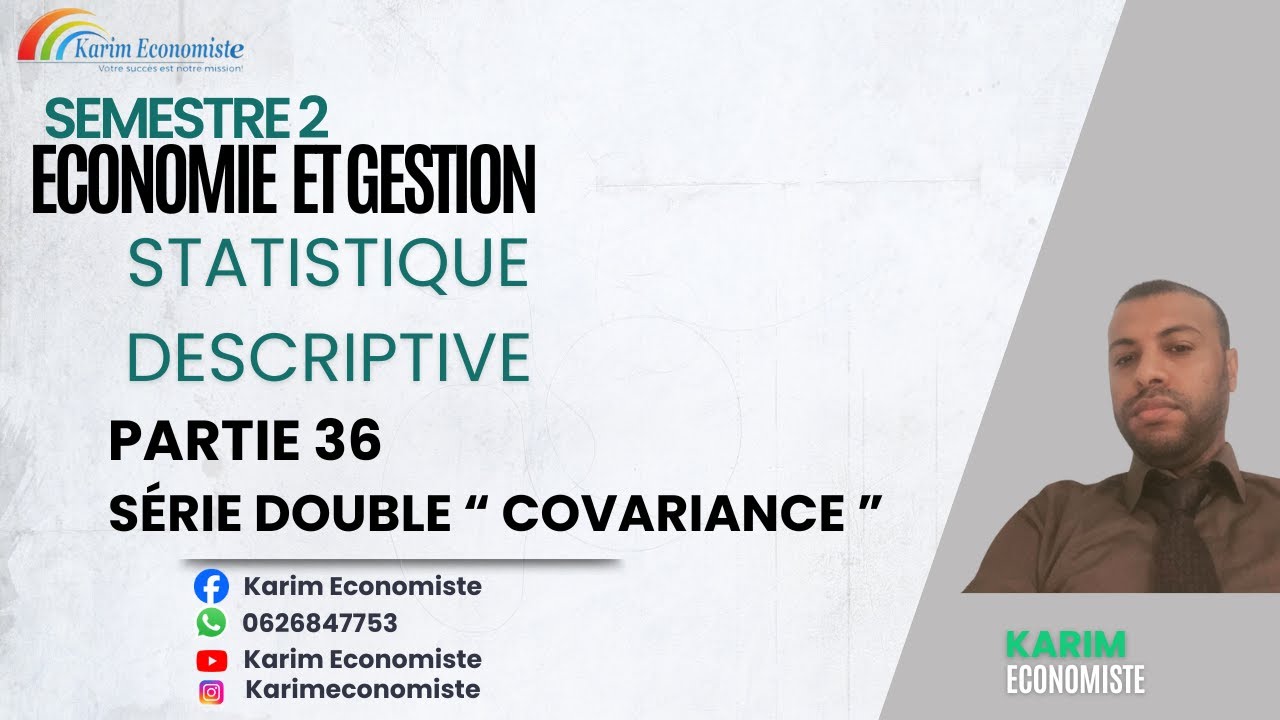 Statistiques descriptive S2 Partie 36 Statistique de 2 variables ...