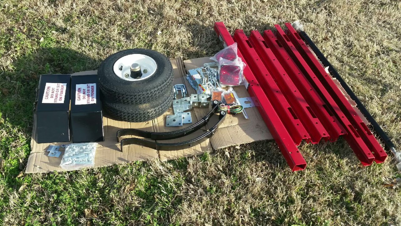 Harbor Freight trailer modification - YouTube