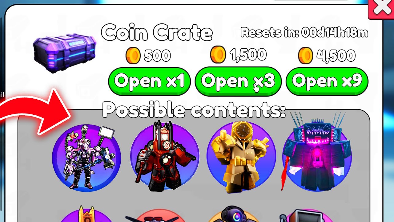 😱 COIN CRATE UPDATE ! 🙀 in Skibidi Tower Defense - YouTube