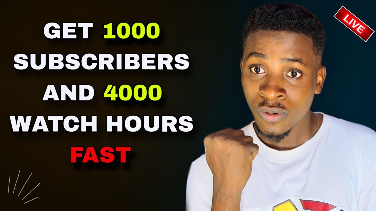 Get 1000 Subscribers and 4000 Watch Hours Fast - YouTube