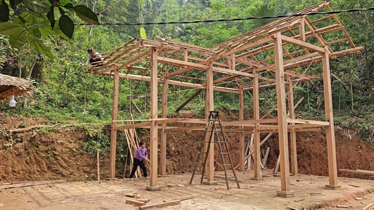 The process of building a new wooden house |Complete conversion from ...