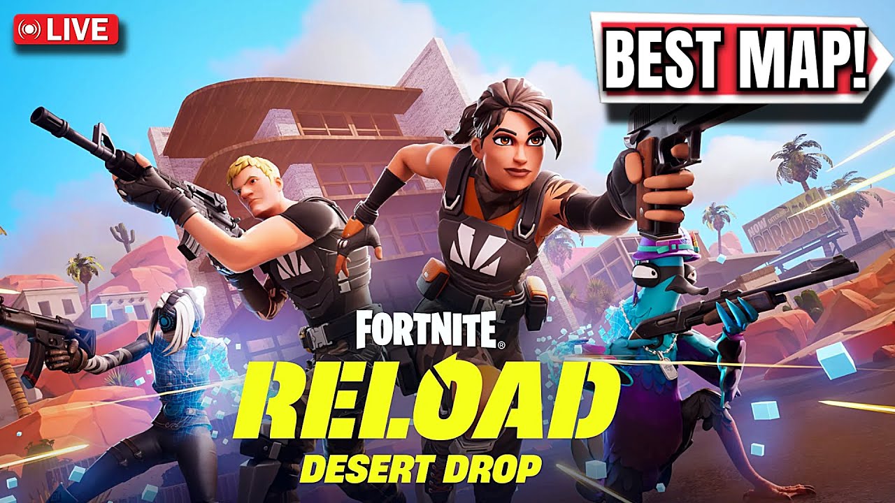 Best New Fortnite MAP EVER? Reloaded DESRT DROP! LIVE - YouTube