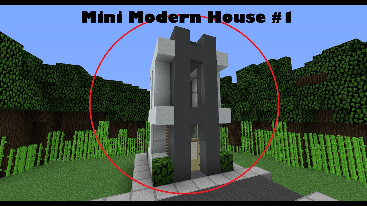 Minecraft Mini Modern House Tutorial #1 ! (5x5) - YouTube