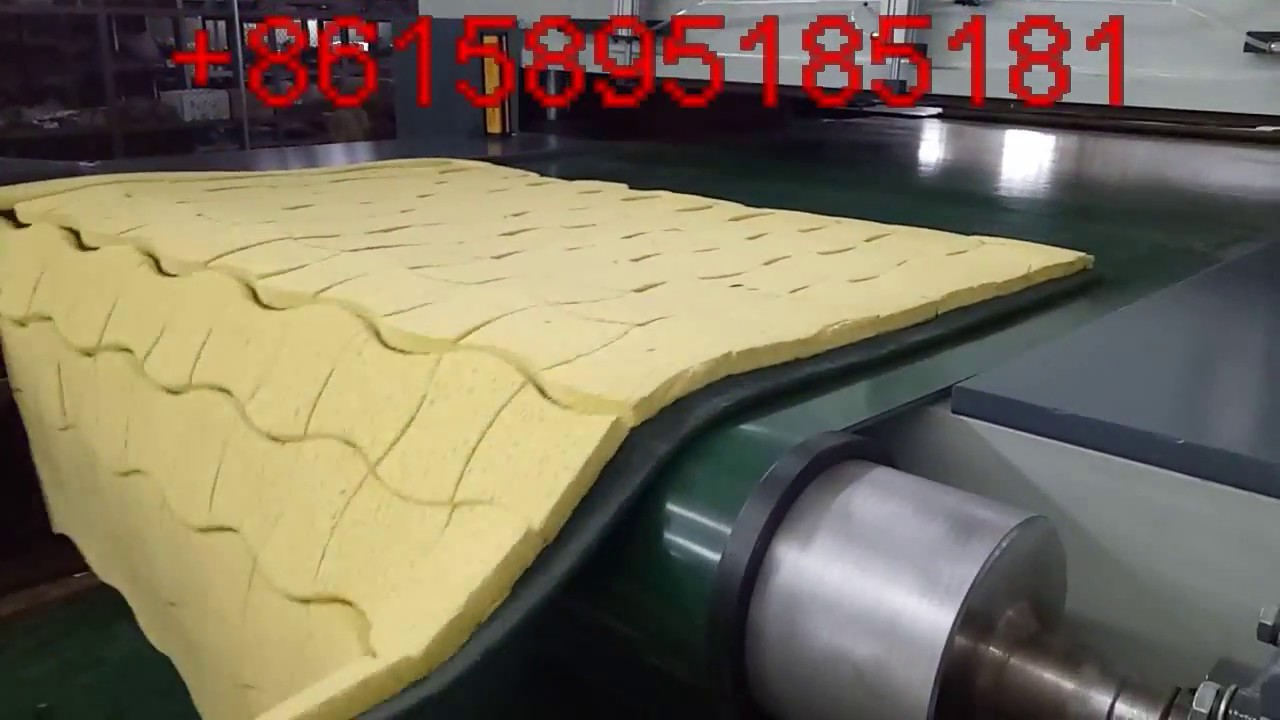 kitchen sponge cutting machine scouring pad foam cutting machine - YouTube