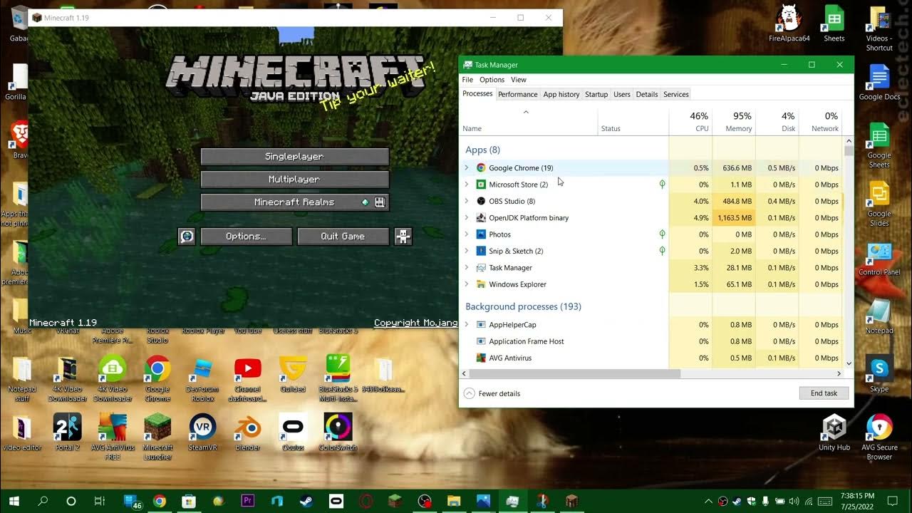 How to crash minecraft with task manager - YouTube