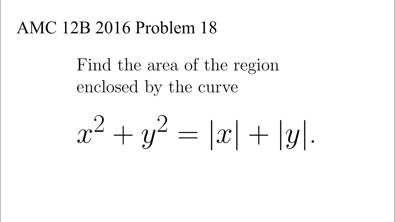 American Mathematics Competition 12 2016 Problem 18 - YouTube
