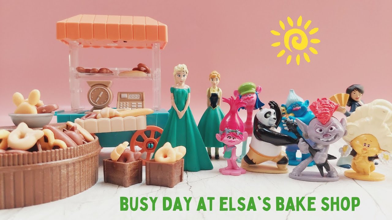 Busy Day at Elsa's Bake Shop - Frozen Elsa Anna - YouTube