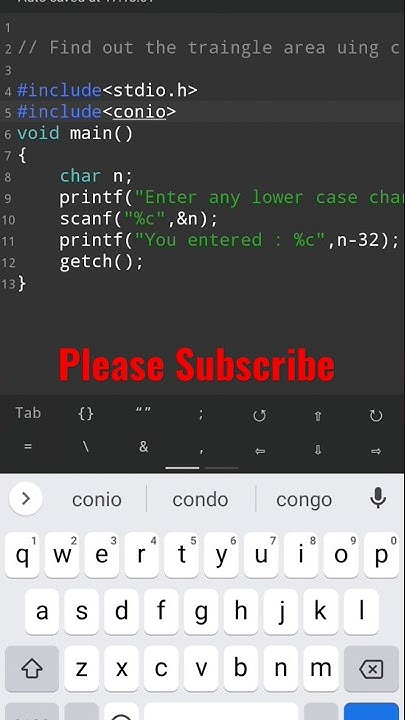 Lower Case Letter to Upper Case Letter using C Programming #shorts ...