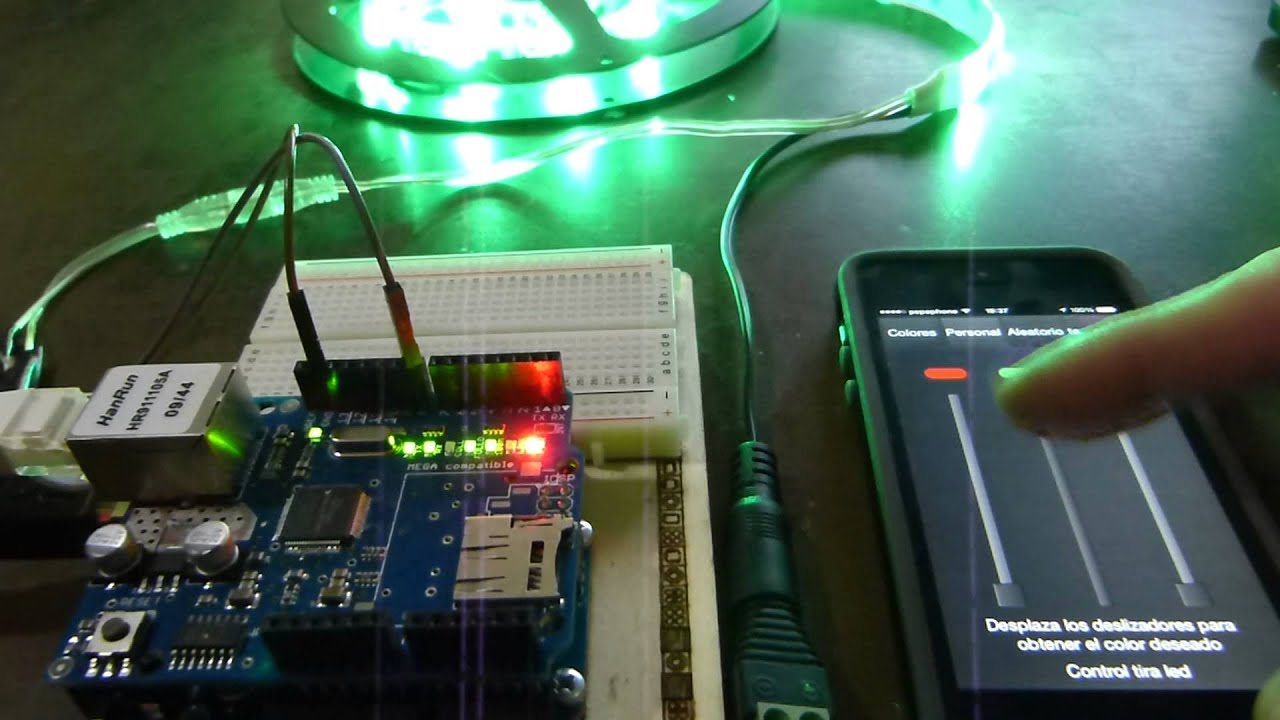 arduino tira de led pololu - YouTube