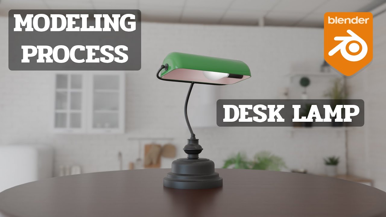 High Poly Desk Lamp in Blender - 3D Modeling Process - YouTube