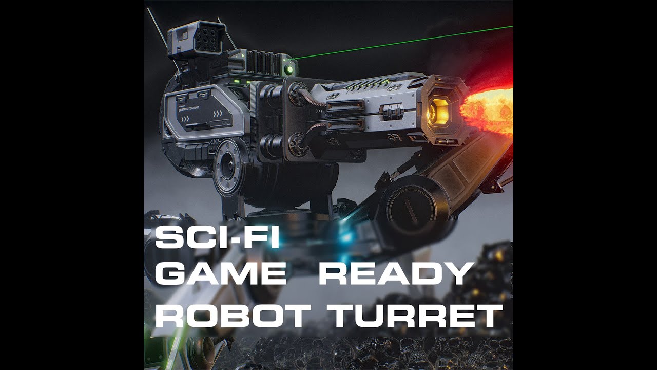 Sci-Fi Robot Turret Gameplay Example - YouTube
