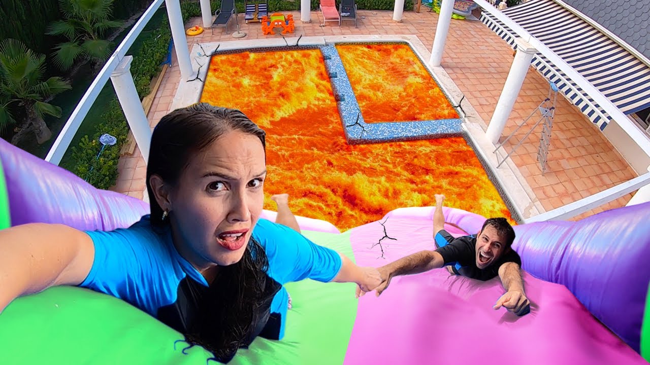 The pool is lava challenge - YouTube