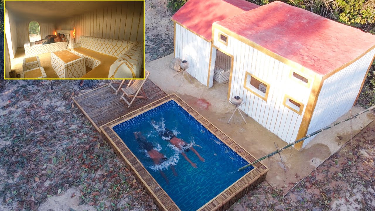 Build The Most Craft Villa And Craft Bamboo Swimming Pools [Full Video ...