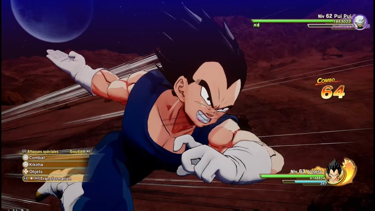 DRAGON BALL Z KAKAROT - Vegeta vs Pui Pui no damage (PS5) - YouTube