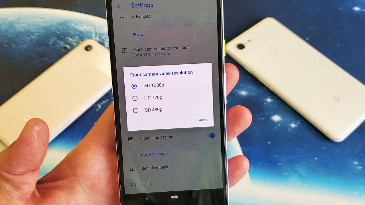 Google Pixel 3a / XL: How to Change Camera Video Resolution Quality (4k ...
