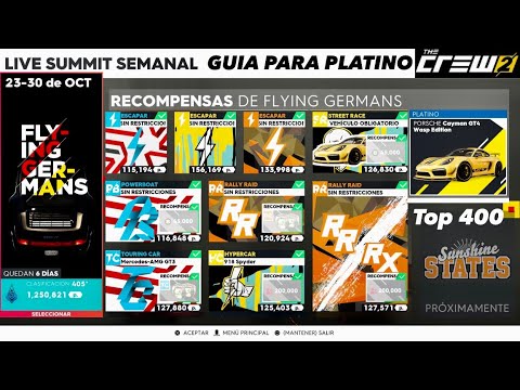 The crew 2: Guía para platino LIVE SUMMIT Porche Gt4 gratis “FLYING GERMANS" - YouTube