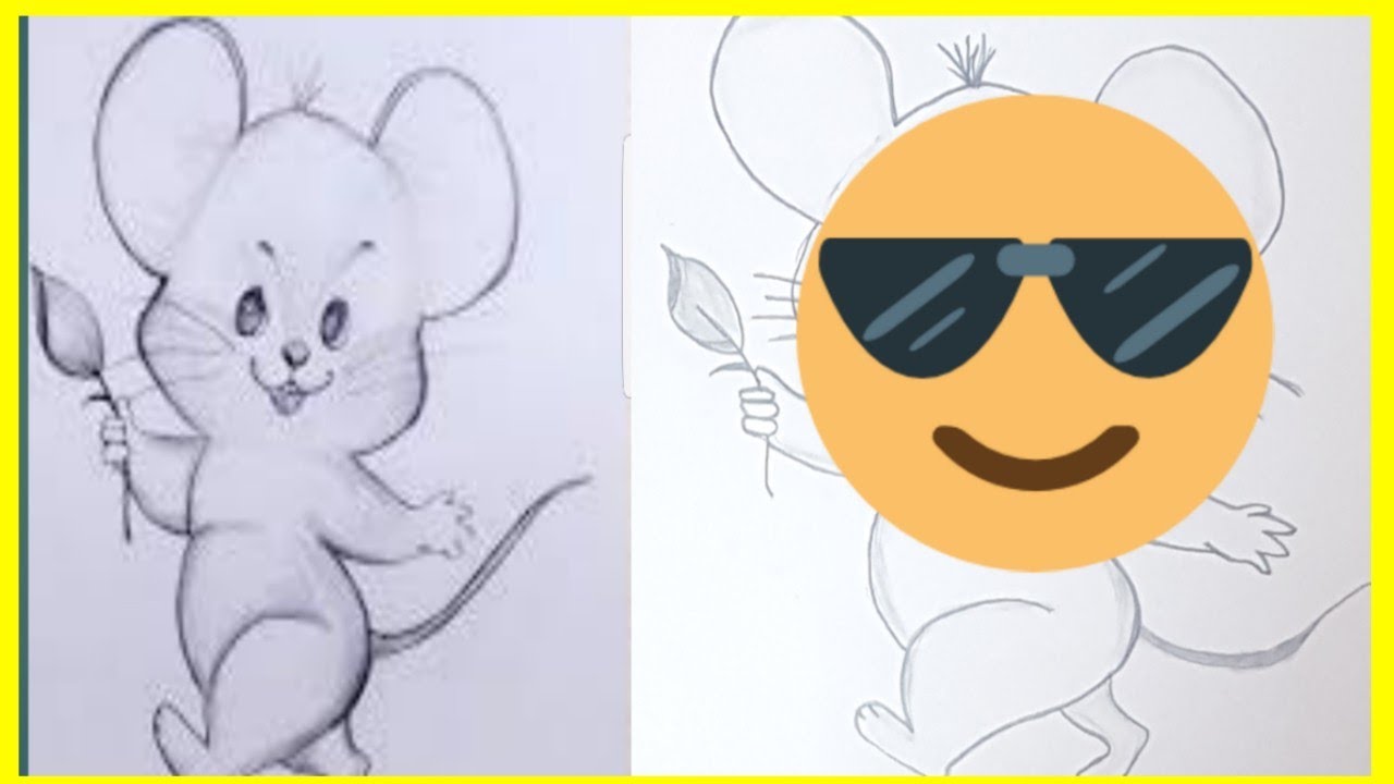 How to draw funny mice pencil drawing l Taposhi drawings recreation by ...