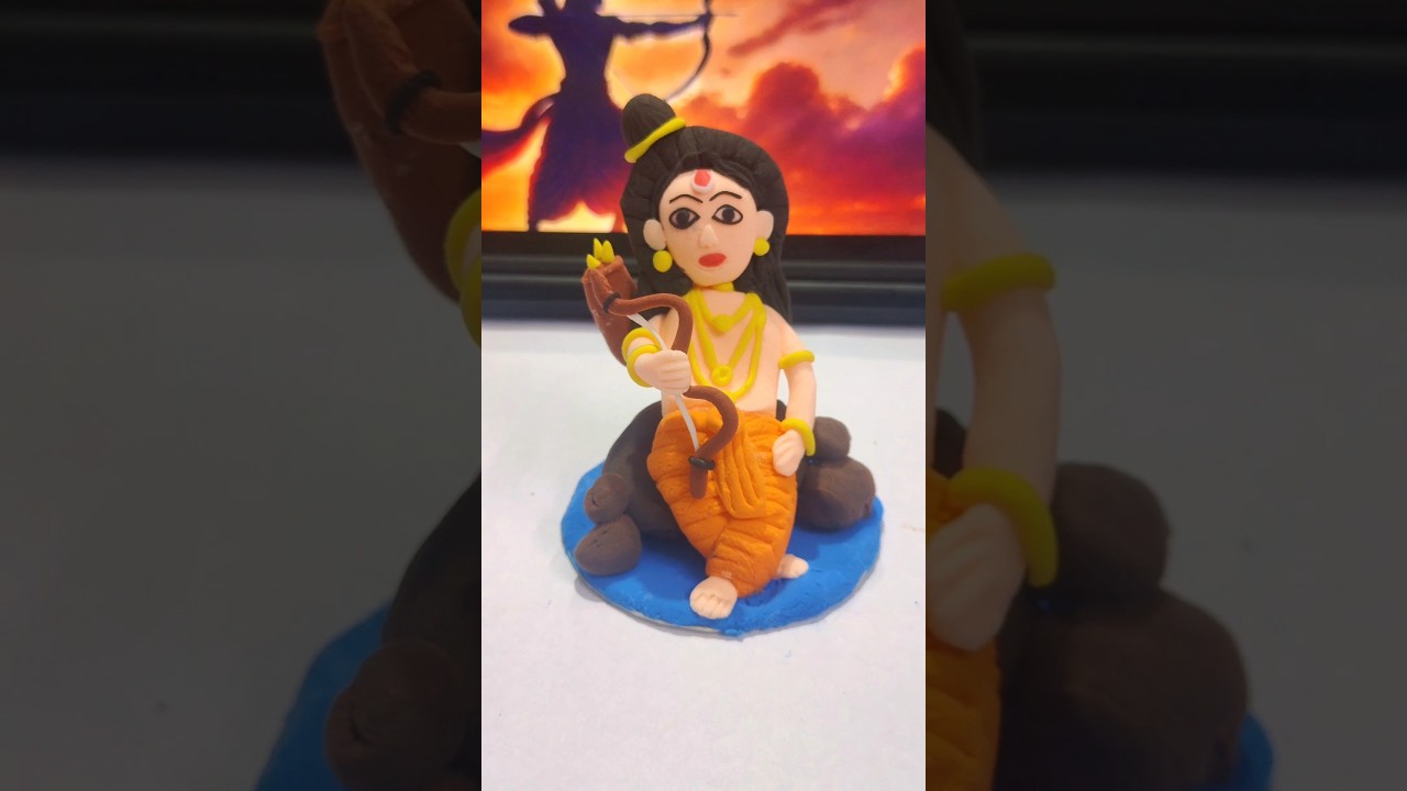 DIY Handmade Ram Ji ClayArt Ramayan #clay #craft #Ram Hanuman Aayodhya ...