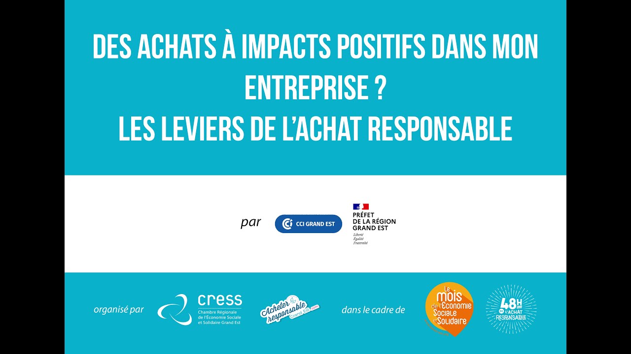 48H #3 Des achats à impacts positifs dans mon entreprise ? Les leviers ...