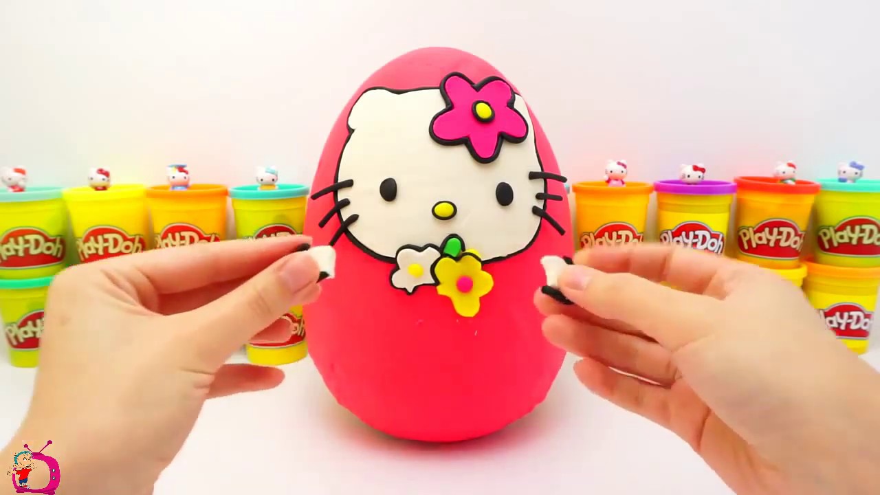 Hello Kitty Dev Sürpriz Yumurta Oyun Hamuru ; LPS Minecraft #16 - YouTube