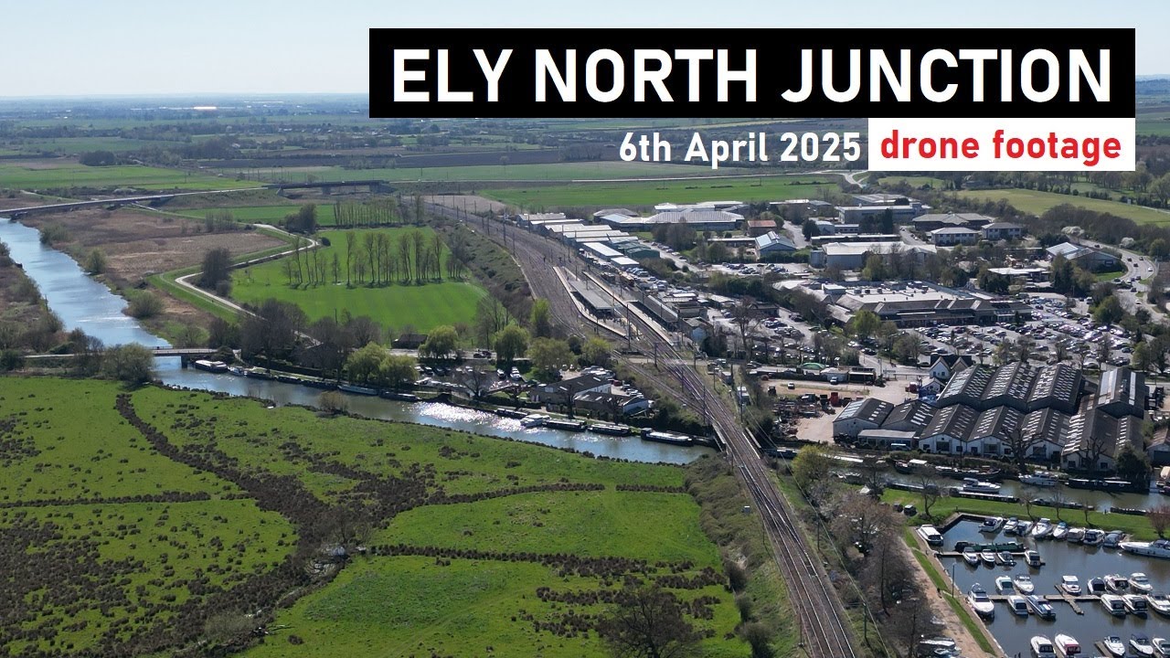 Trains at Ely North Junction (Drone Footage) | 06/04/25 - YouTube