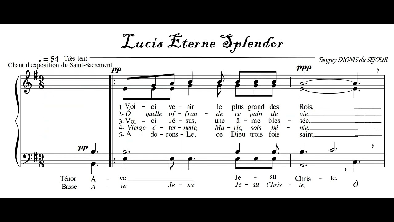 Lucis Eterne Splendor - Ténor - YouTube