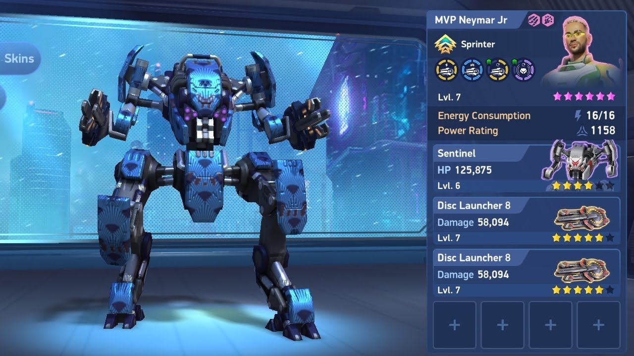{MECH ARENA} Sentinel with Disc Launcher is very cool 😎💿💿💿🔫 - YouTube