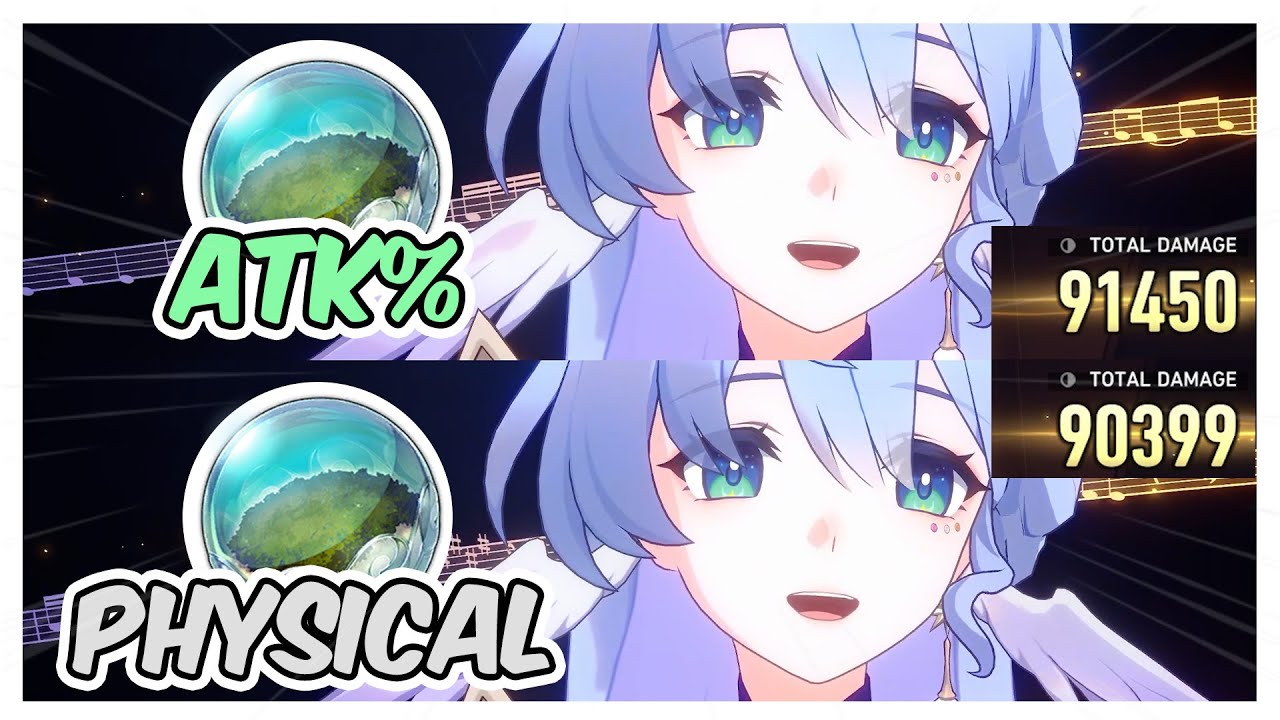 Robin Physical vs ATK% Planar Sphere Orb Buff and Damage Comparison ...