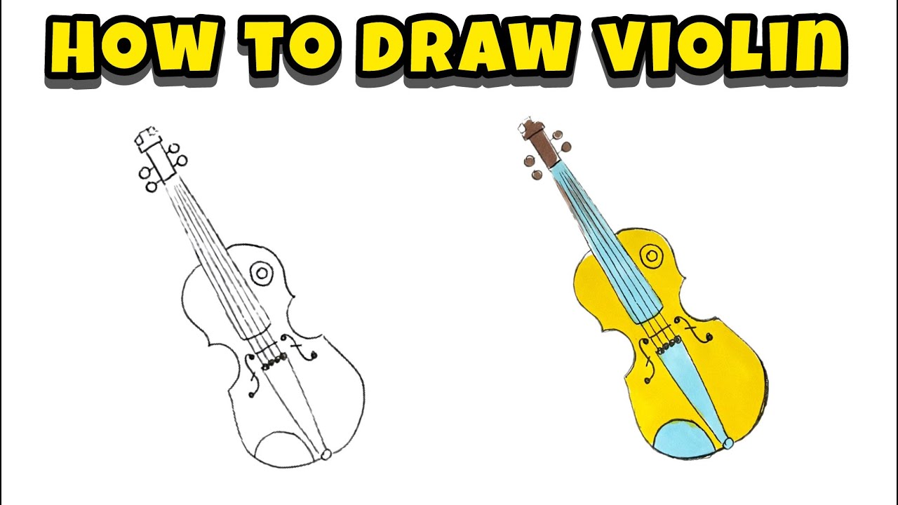 How to Draw Violin – Follow Along and Create Your Own Piece of Art ...