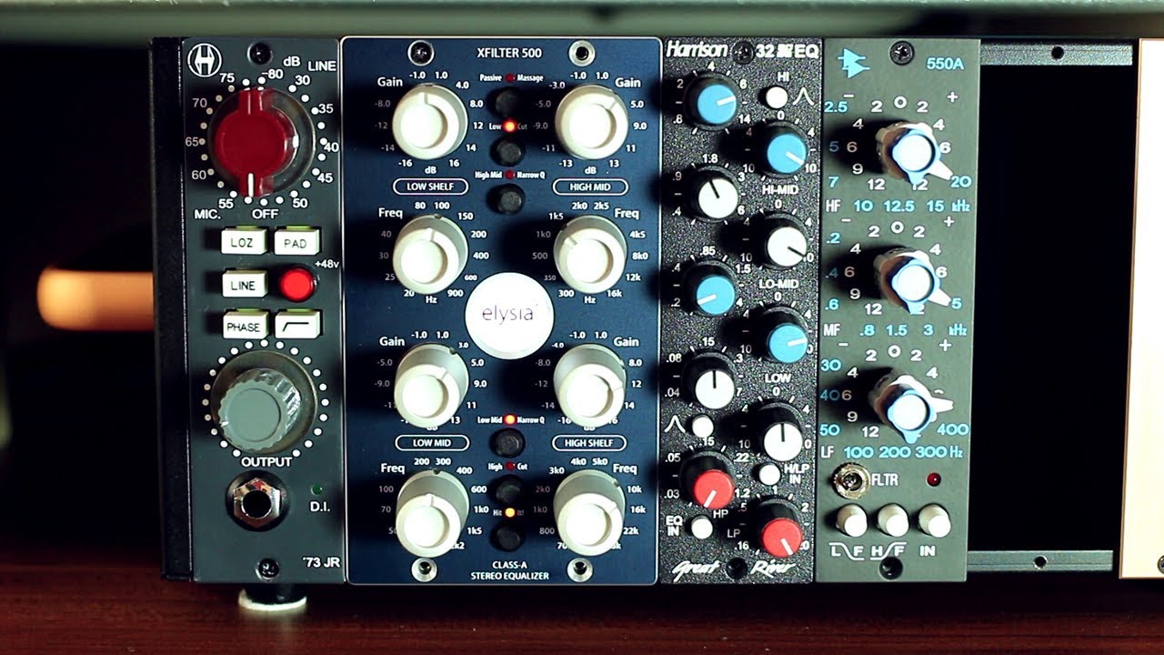 API 550a, Great River Harrison 32Eq & Elysia XFílter on SNARE - Quick ...