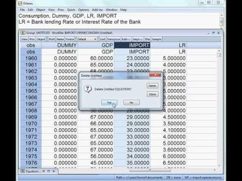 How to use dummy variable in a regression model? Model Two. EVIEWS ...