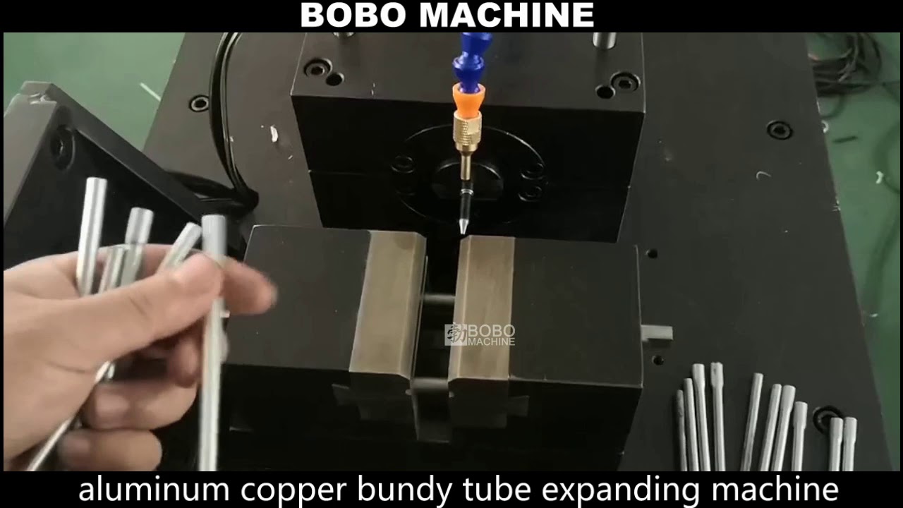 Manual aluminum copper bundy tube expanding flaring machine - YouTube